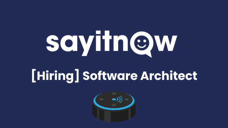 Join Our Team Software Architect Say It Now